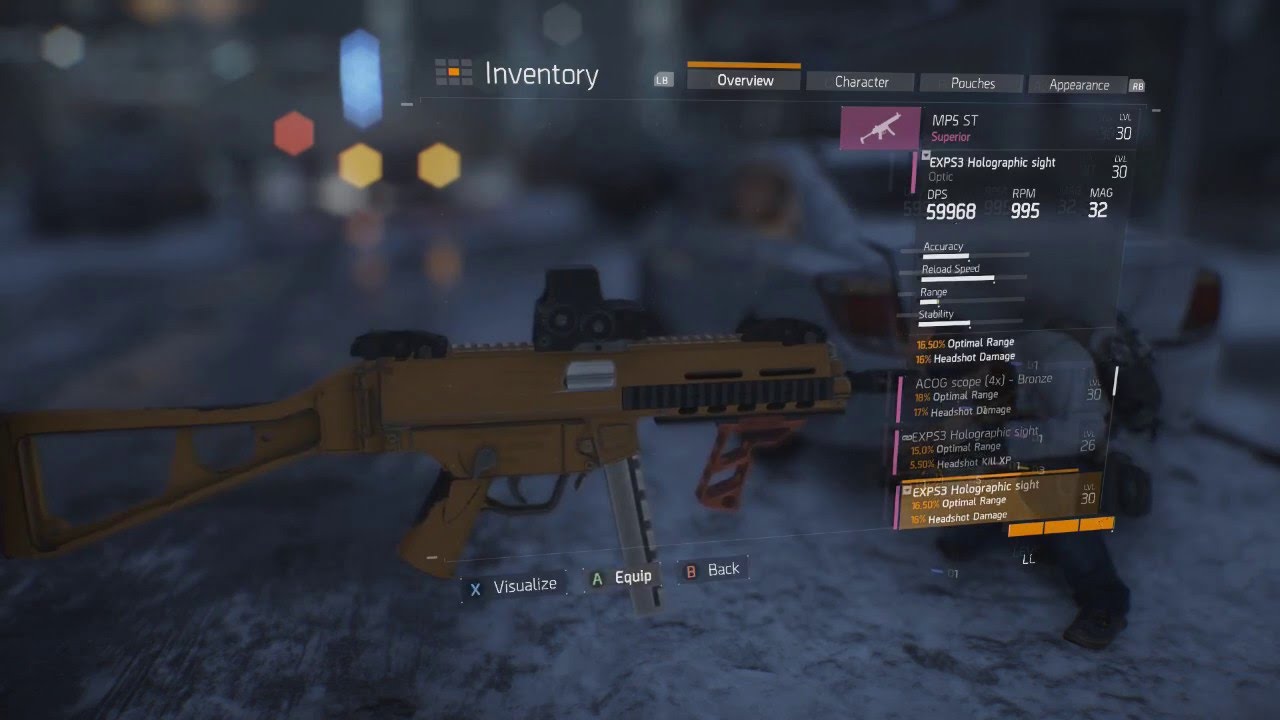 Tom Clancy's The Division Indepth MP5 ST Superior Weapons Review - YouTube