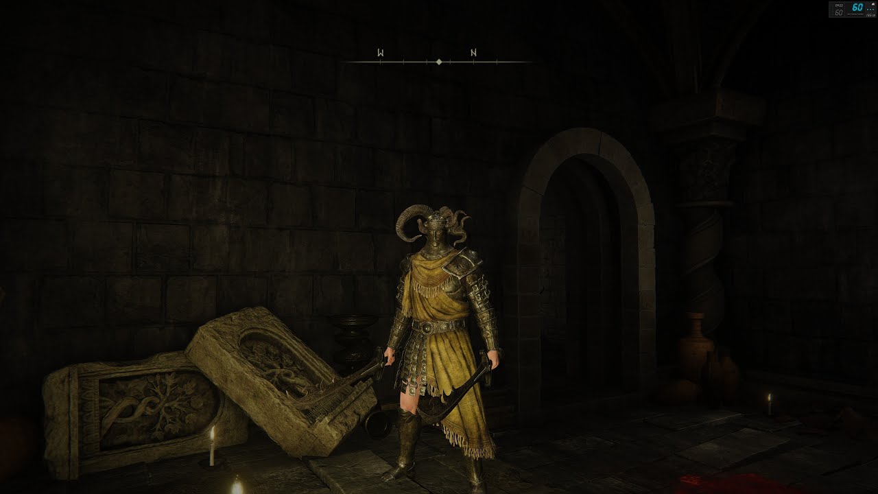 ELDEN RING Horned Warrior Armor set with swords - YouTube