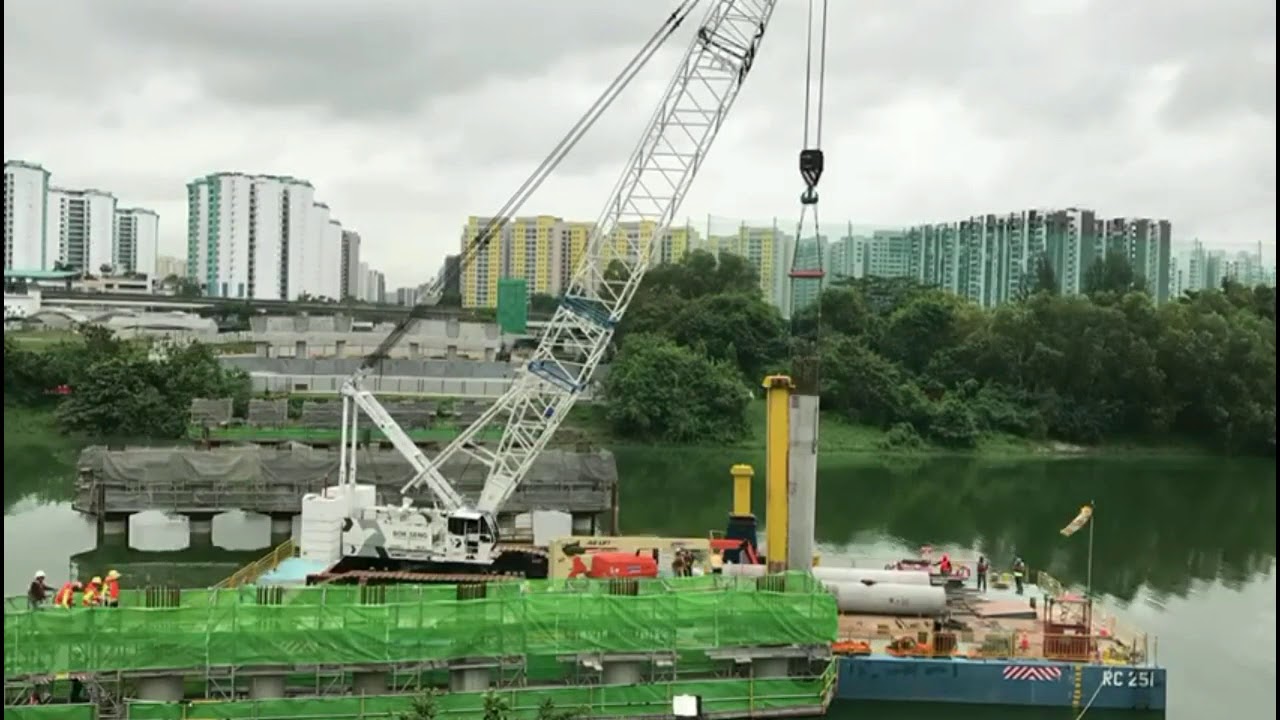 Construction of link road connecting Punggol Central to KPE and TPE ...