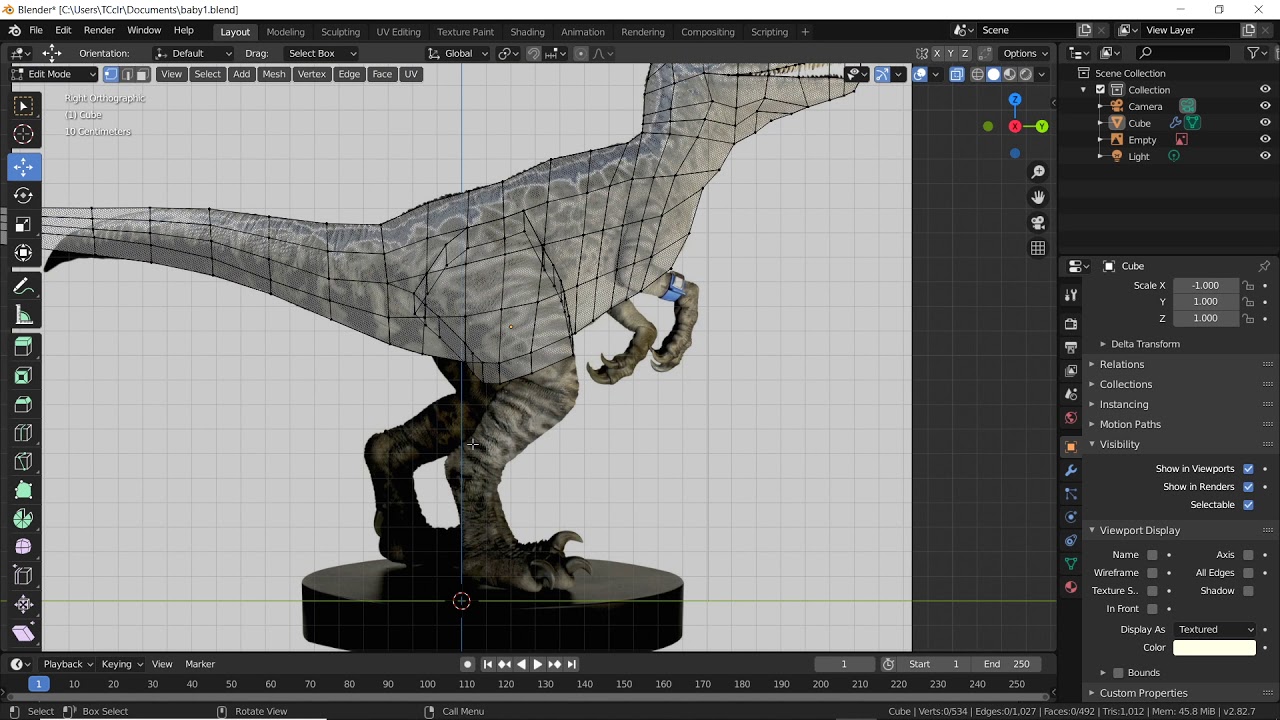 Baby Raptor Blender Project: Part 1 - YouTube