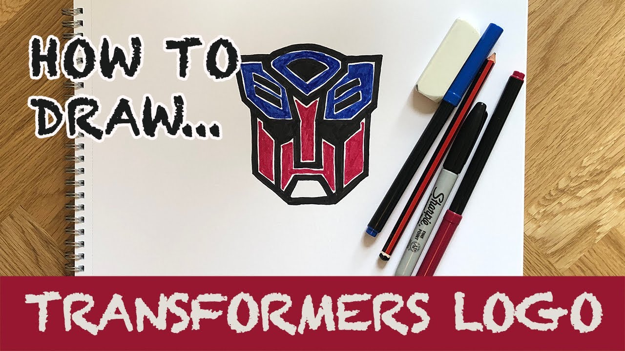 How To Draw the Transformers Logo (Autobot Face) | Easy Drawing Ideas ...