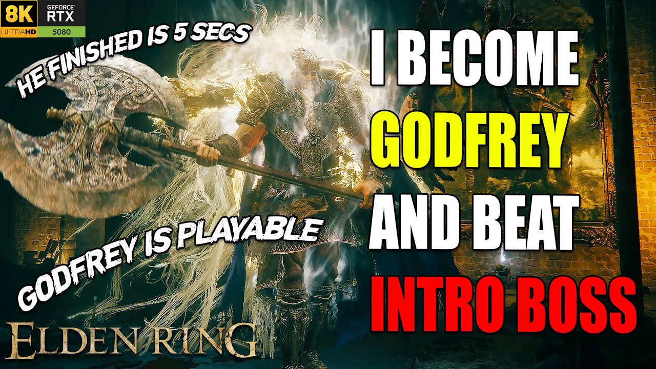 I BECOME GODFREY AND BEAT ELDEN RING INTRO BOSS - YouTube