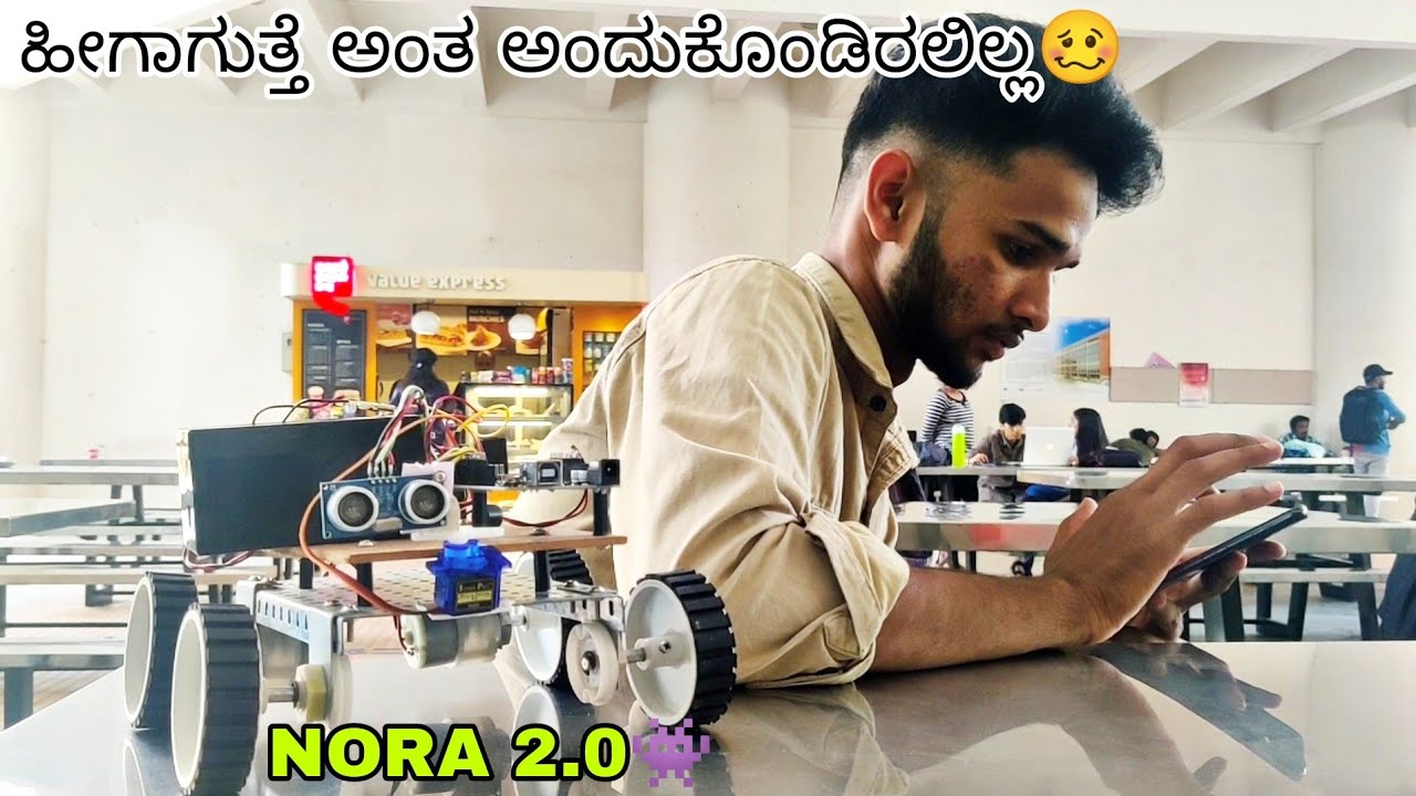 Finally ನಮ್ಮ project finish ಆಯ್ತು 🥳|| ಈ robot ಗೆ ನಾಮಕರಣ ಮಾಡಿದ್ವಿ NORA 2 ...