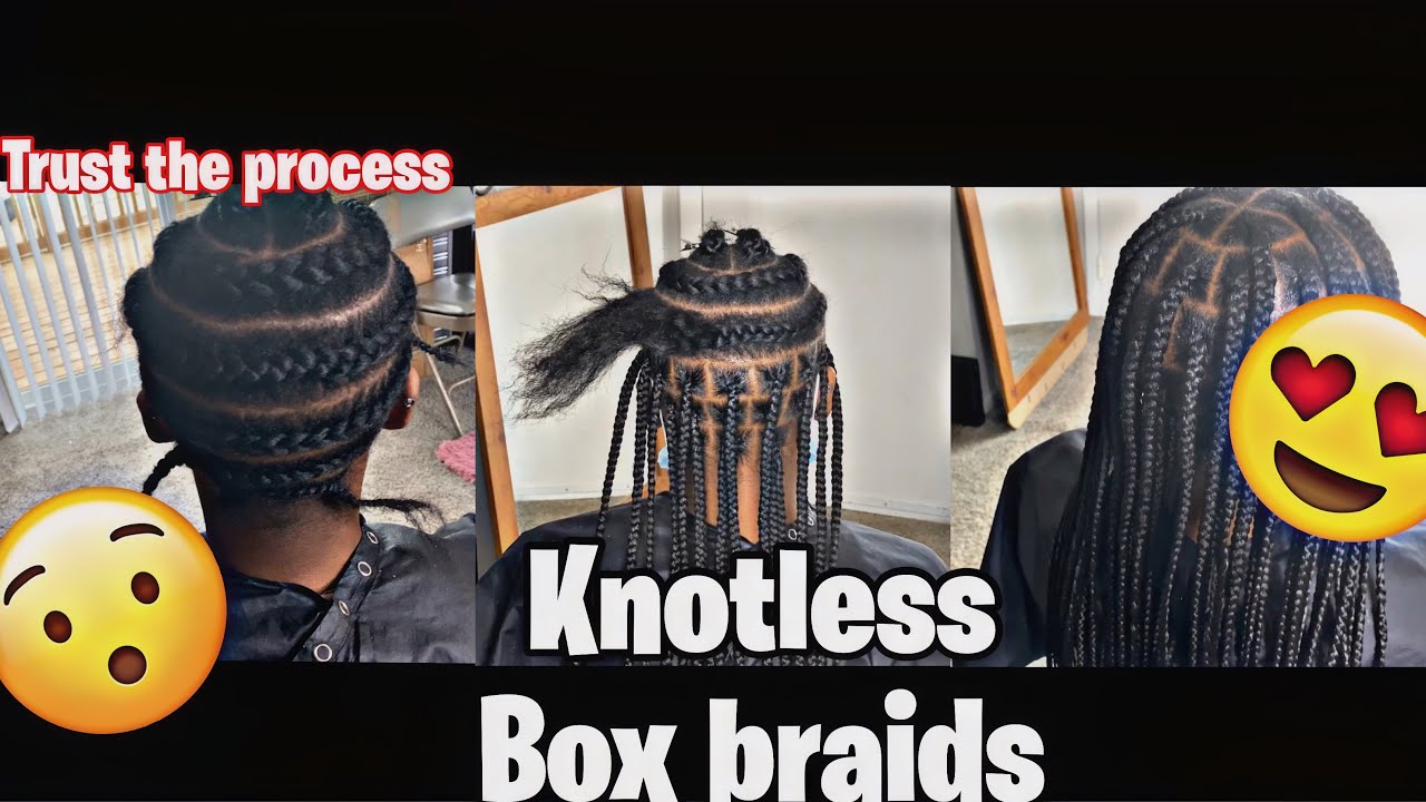 Knotless box braids tutorial - YouTube