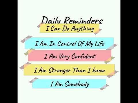 Daily Reminders - YouTube