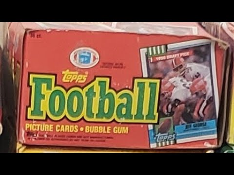 Unfiltered Nostalgia: Unboxing 1990 Topps Football with a Worn Box and ...