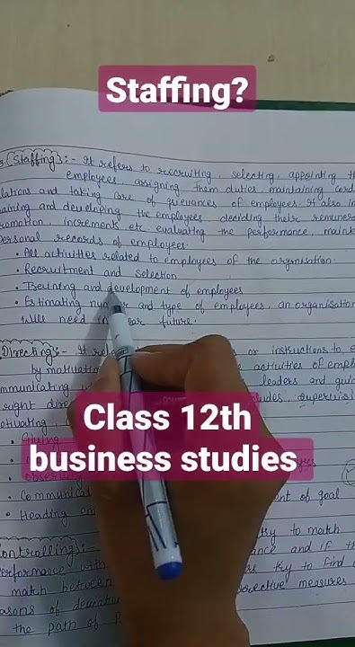 What is staffing? /functions of Management/ class 12th business studies ...