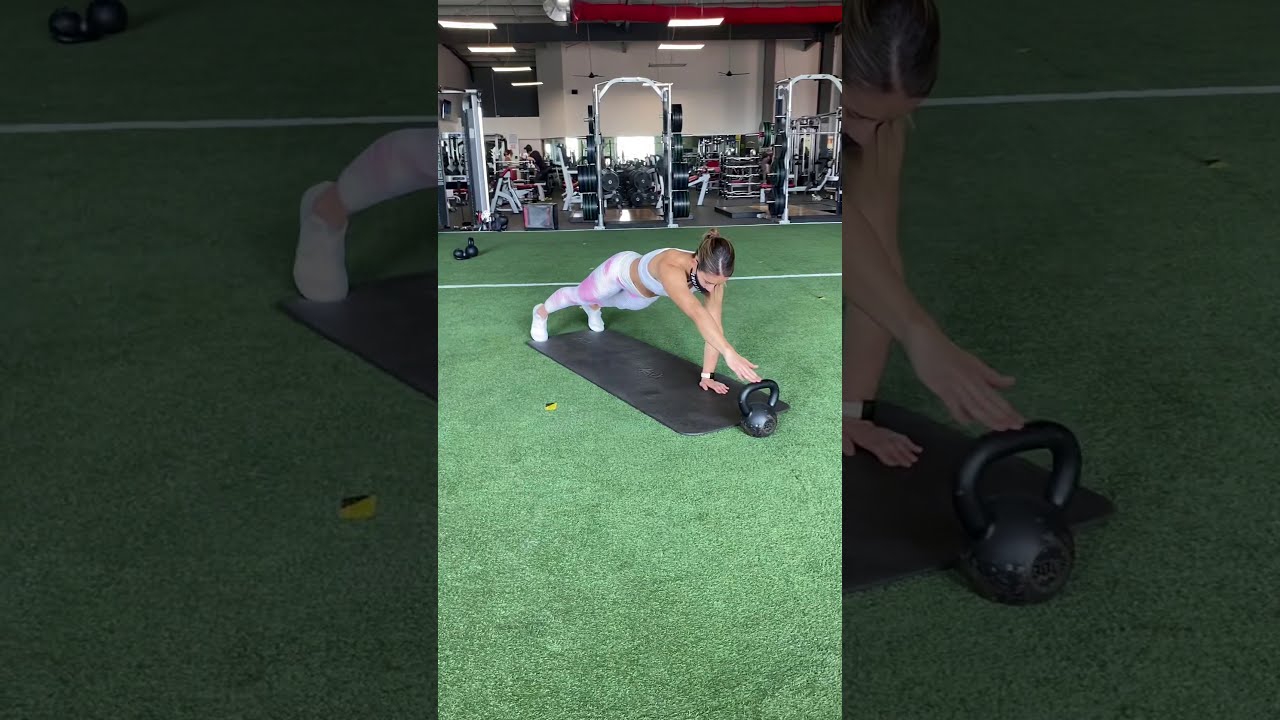 Plank KB taps - YouTube