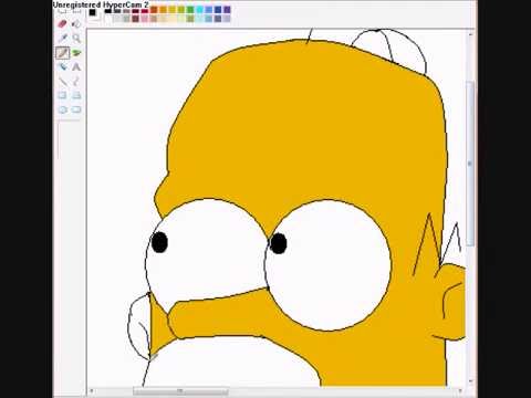 HOMER SIMPSON SPEED PAINTING - PAINT - YouTube