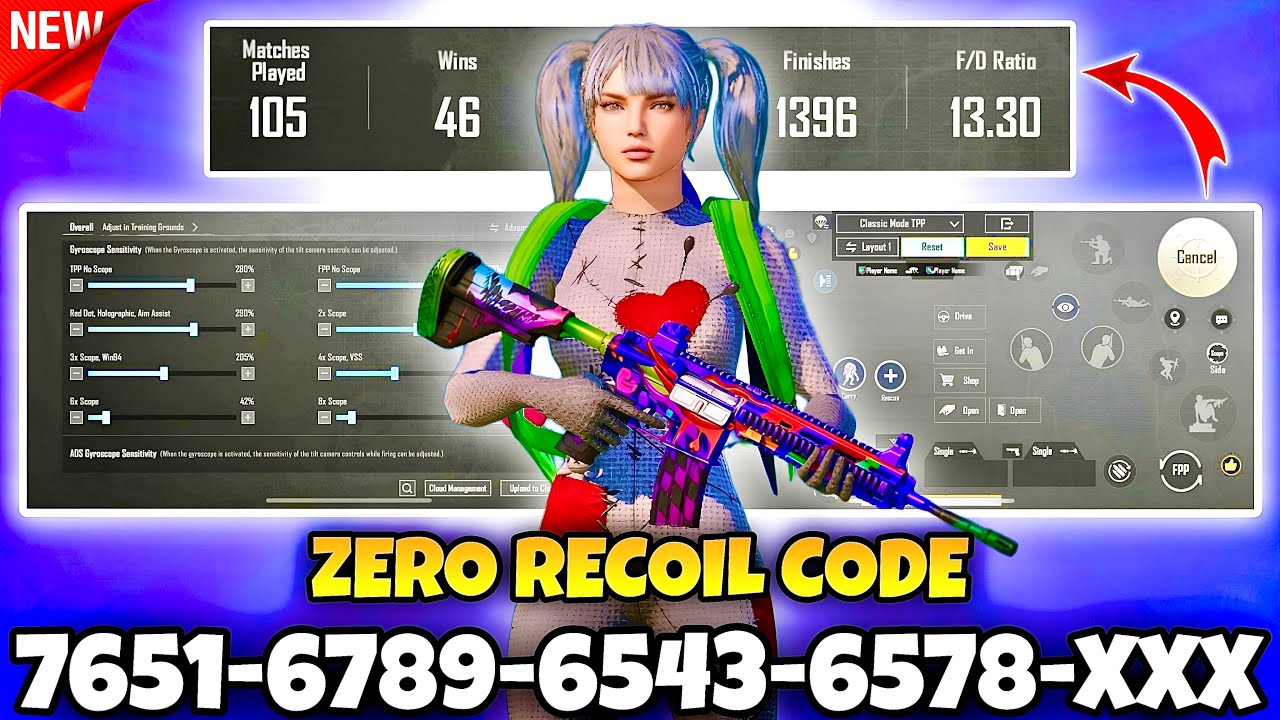 BGMI BEST 🔥 SENSITIVITY SETTINGS | BGMI SENSITIVITY CODE TODAY | BGMI ...