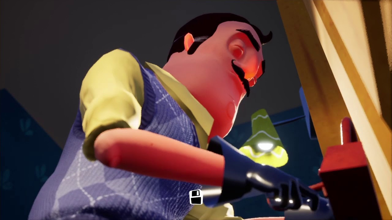 all cutscenes from hello neighbor act 1 to act 2 - YouTube