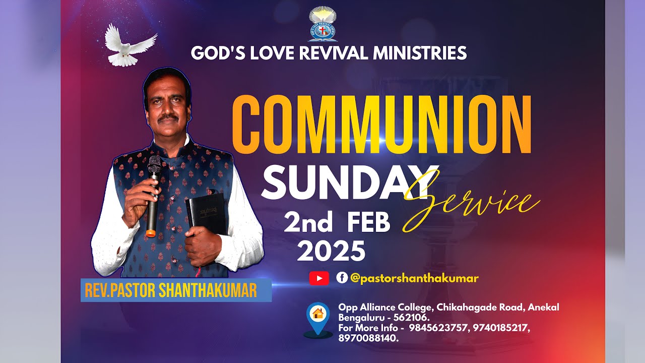 HOLLY COMMUNION SUNDAY |02FEB 2025|Pastor Shanthakumar|GOD'S LOVE ...