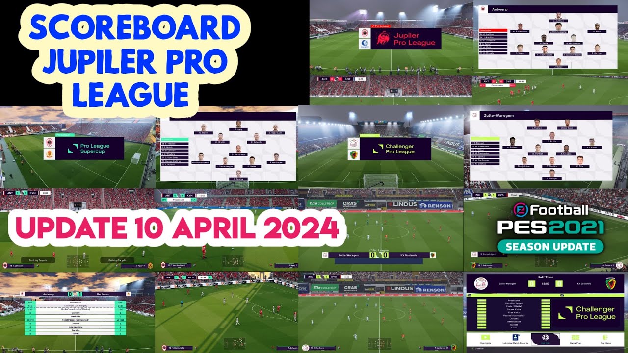 PES 2021 Scoreboards New Jupiler Pro League, Pro League Supercup ...