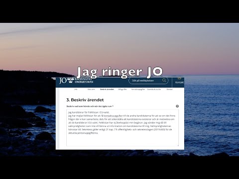 Jag ringer JO angående EU valet och Folklistan -10 maj 2024 - YouTube