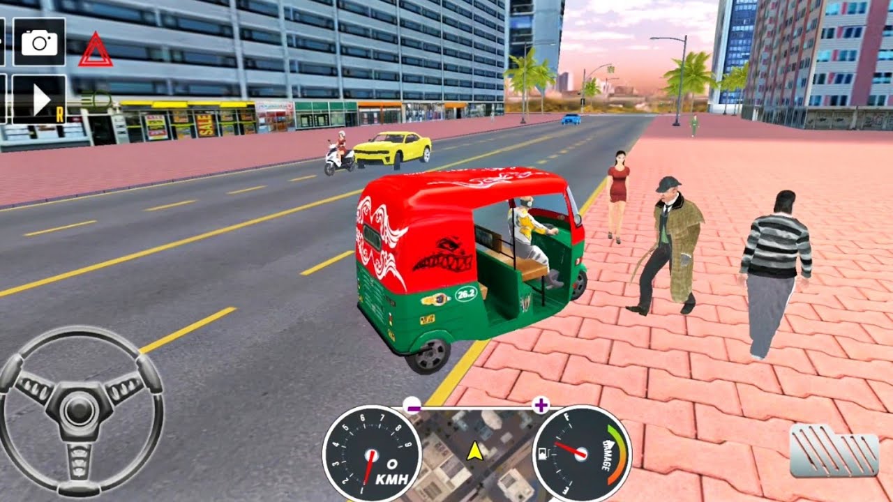 auto rickshaw stunt👮‍♂️🛺-tuk tuk auto rickshaw driving simulator!auto ...