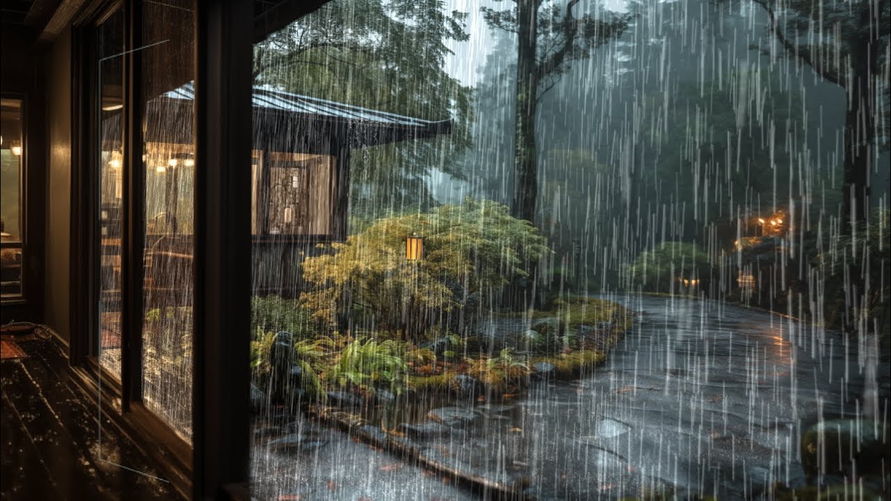 Pouring Rain Sound on the roof makes you fall asleep instantly 🌧️ ...