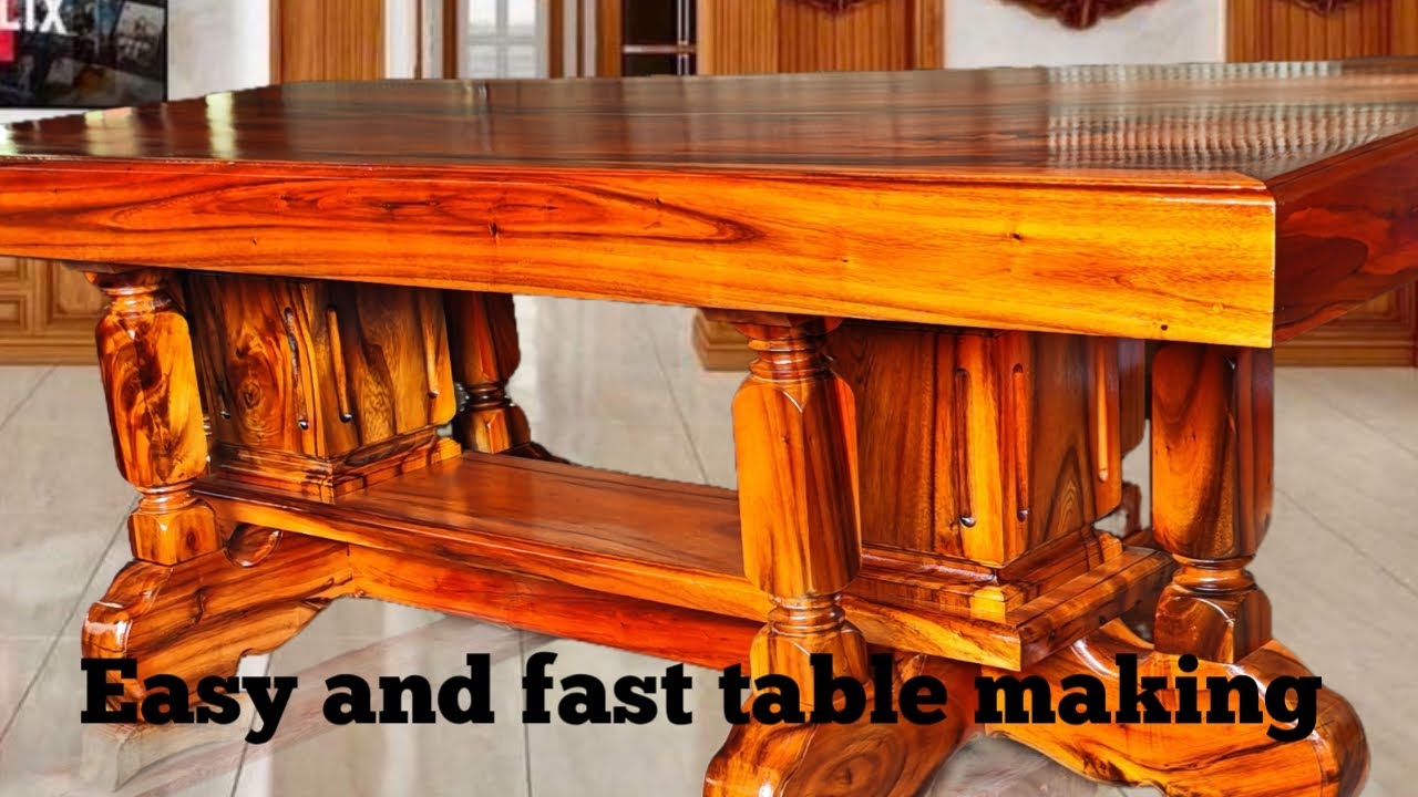 Making a wooden table is quick and easy. - YouTube