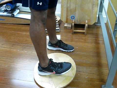 Wobble board (leg straight) - YouTube