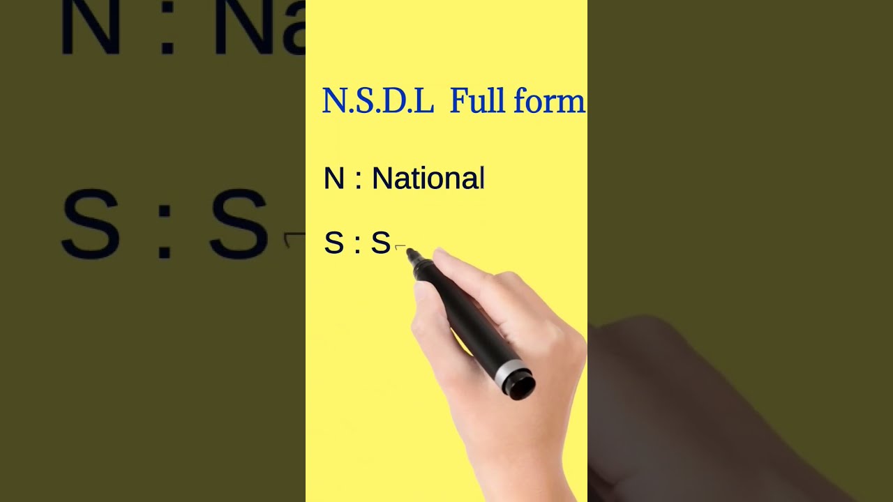 N S D L Full Form Full Form Of NSDL fullform YouTube N S D L Full Form Full Form Of NSDL fullform YouTube