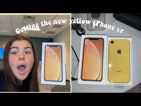 Yellow iPhone XR unboxing - YouTube