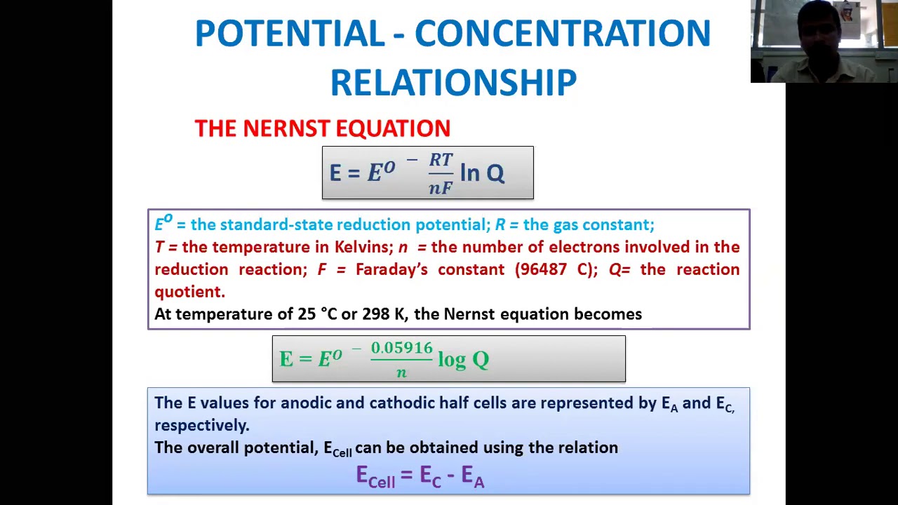 Potentiometry: Nernst equation and its applicability for quantification ...