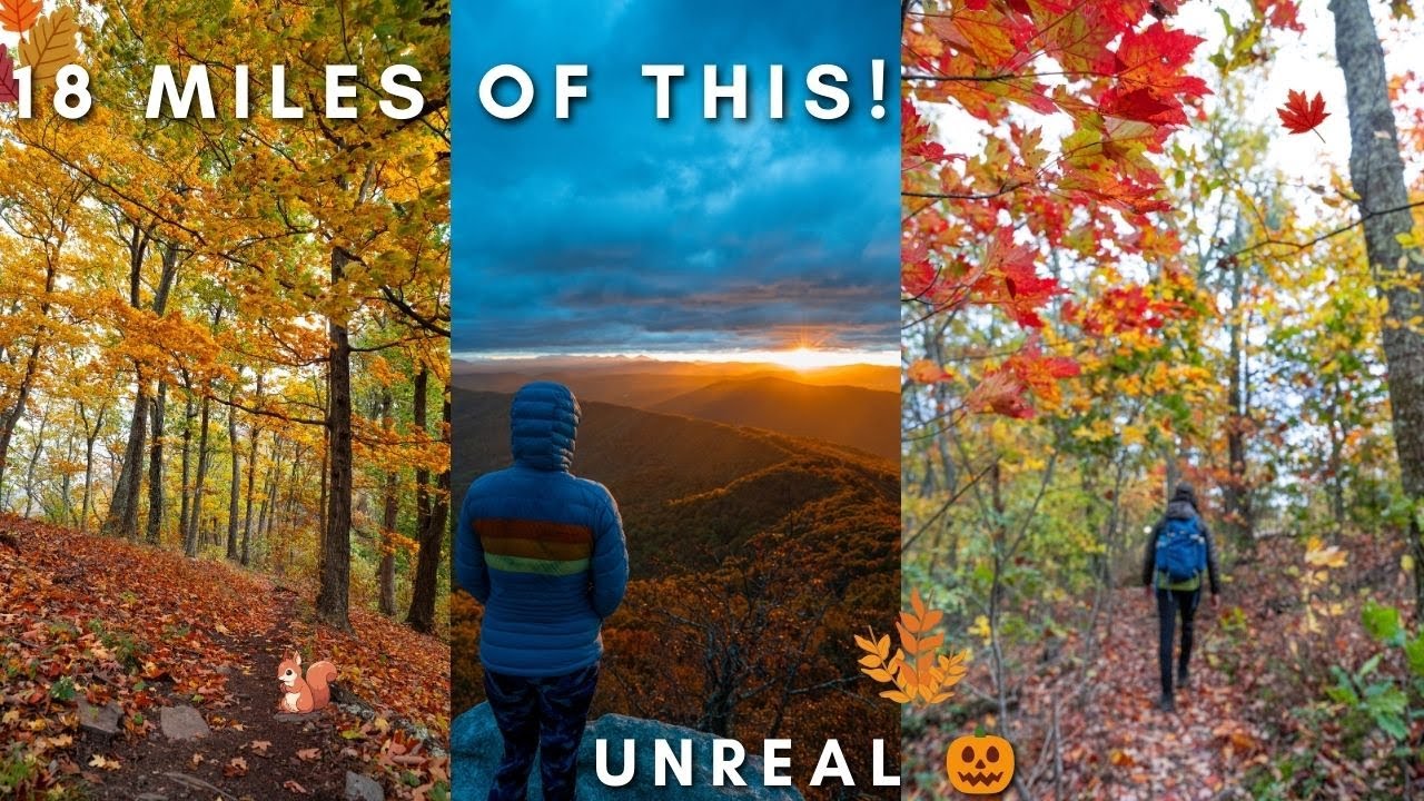 18 MILE HIKING VLOG | most people don't do it this way | beautiful fall ...