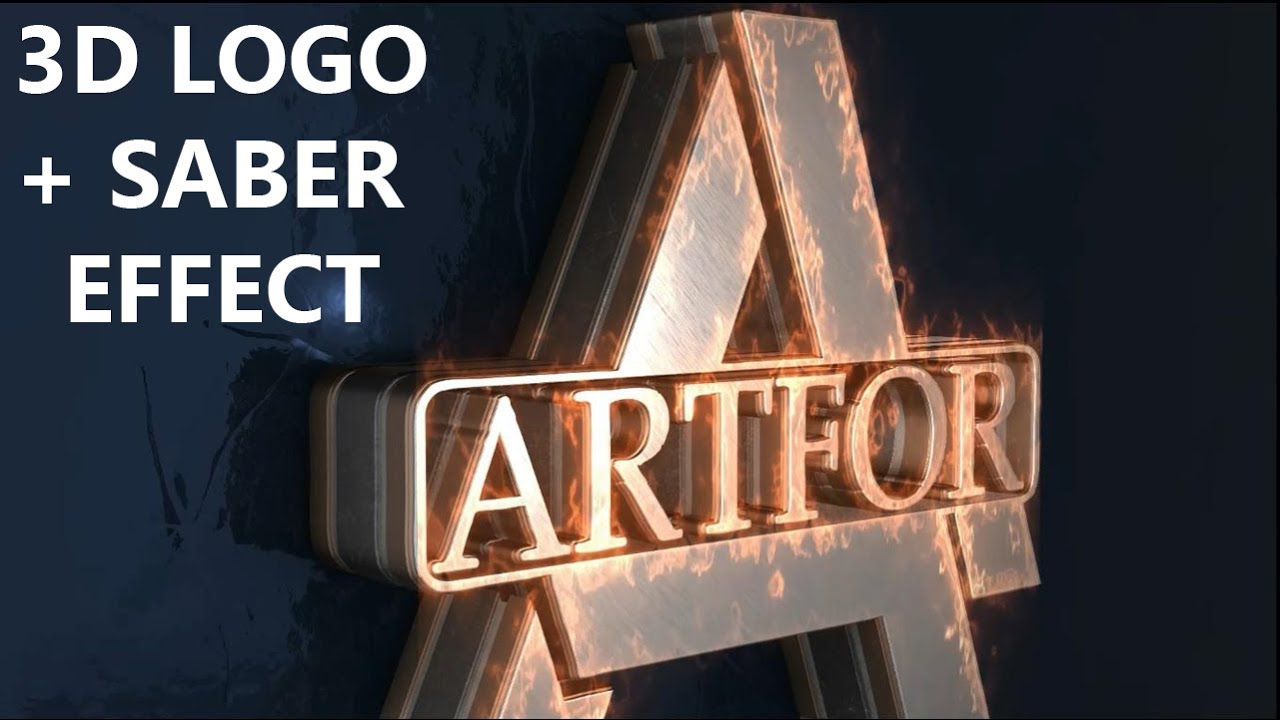 AFTER EFFECT Tutorial Animasi 3D logo + saber effect - YouTube