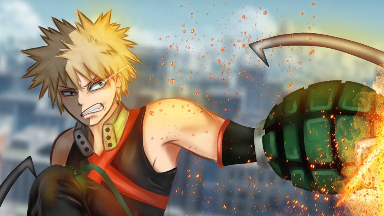 Bakugou katsuki kacchan digital art drawing - YouTube