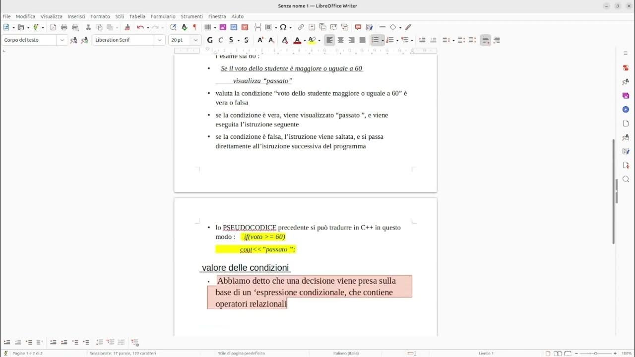 strutture di controllo: if...else UBUNTU & GEANY &C++ - YouTube