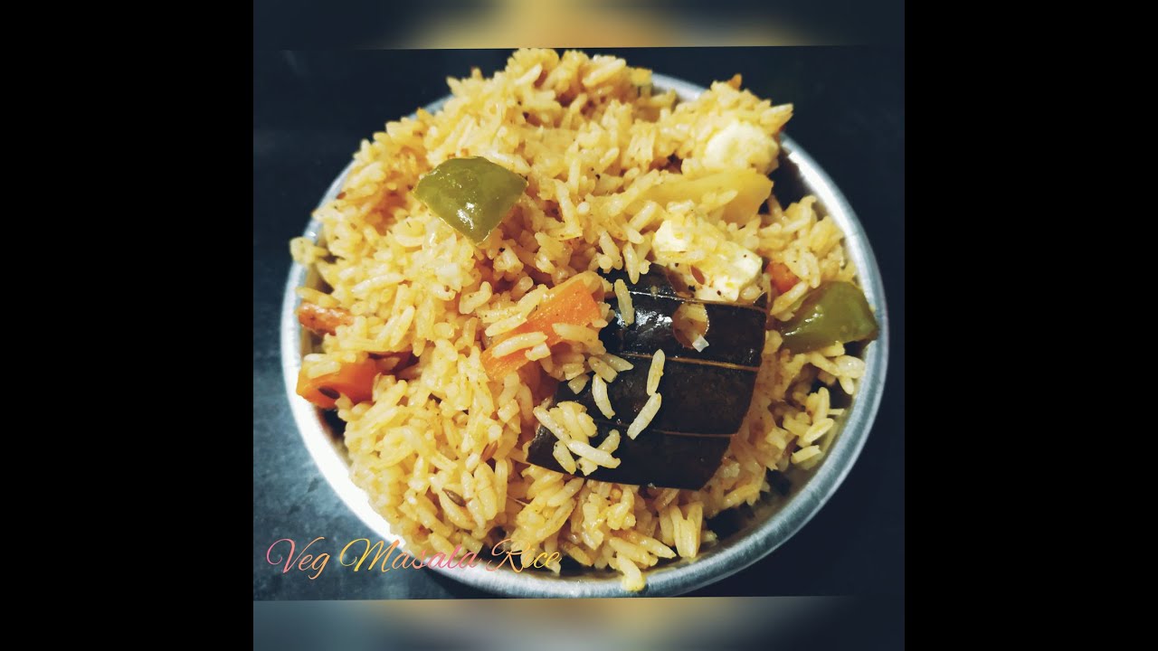 Veg Masala Rice || Vegetable Rice using only two spice ingredient ...