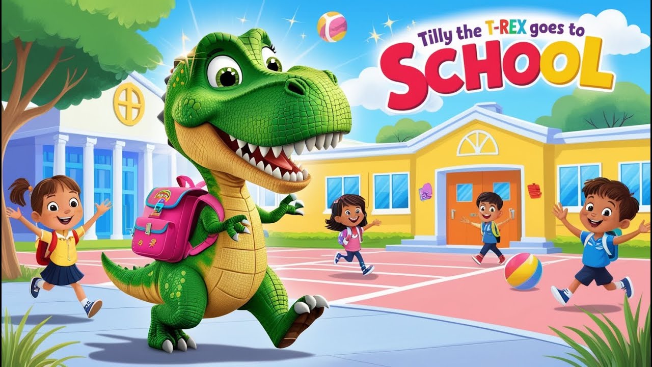 Tilly the T-Rex Goes to School 🦖 | Fun Dinosaur Song for Kids ...