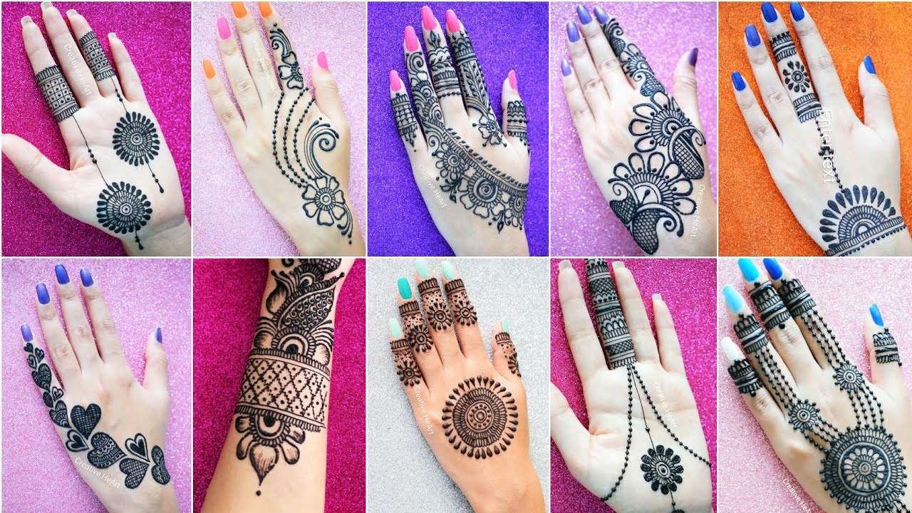Latest Trendy Top 10 Mehndi Designs🔥| Stylish Mehndi Design Tutorial ...