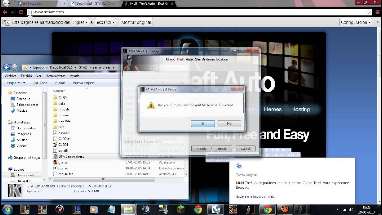 Como instalar GTA: San Andreas + MTA + Raidcall - YouTube