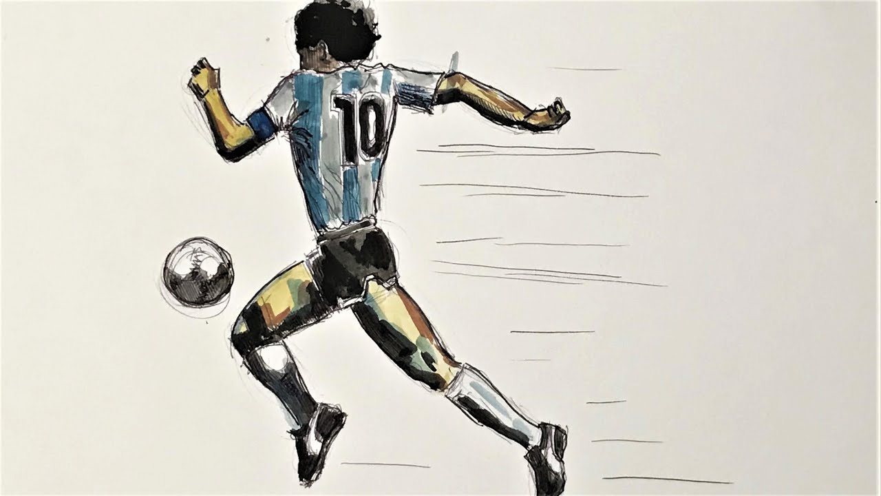 Como dibujar Maradona - Come disegnare Maradona | Maradona nasıl ...