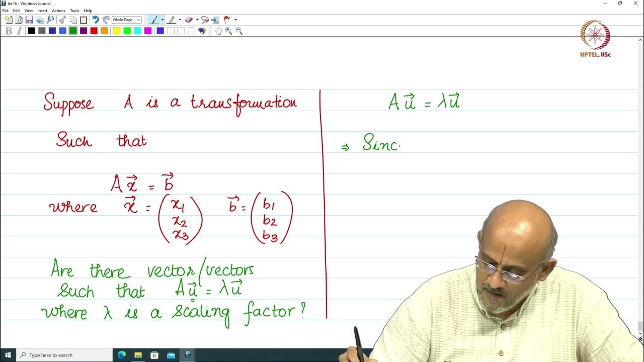 Lec 30 eigenvalues and eigenvectors in 3D - YouTube