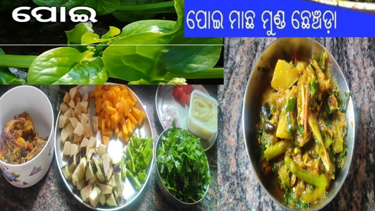 ପୋଇ ମାଛ ମୁଣ୍ଡ ଛେଞ୍ଚଡ଼ା|Poi Macha Munda Chenchada|Authentic Odia Fish ...