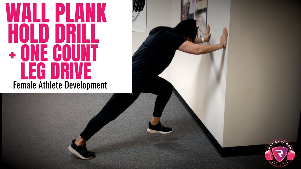Speed & Agility: WALL HOLD PLANK DRILL W. ONE COUNT LEG DRIVE - YouTube