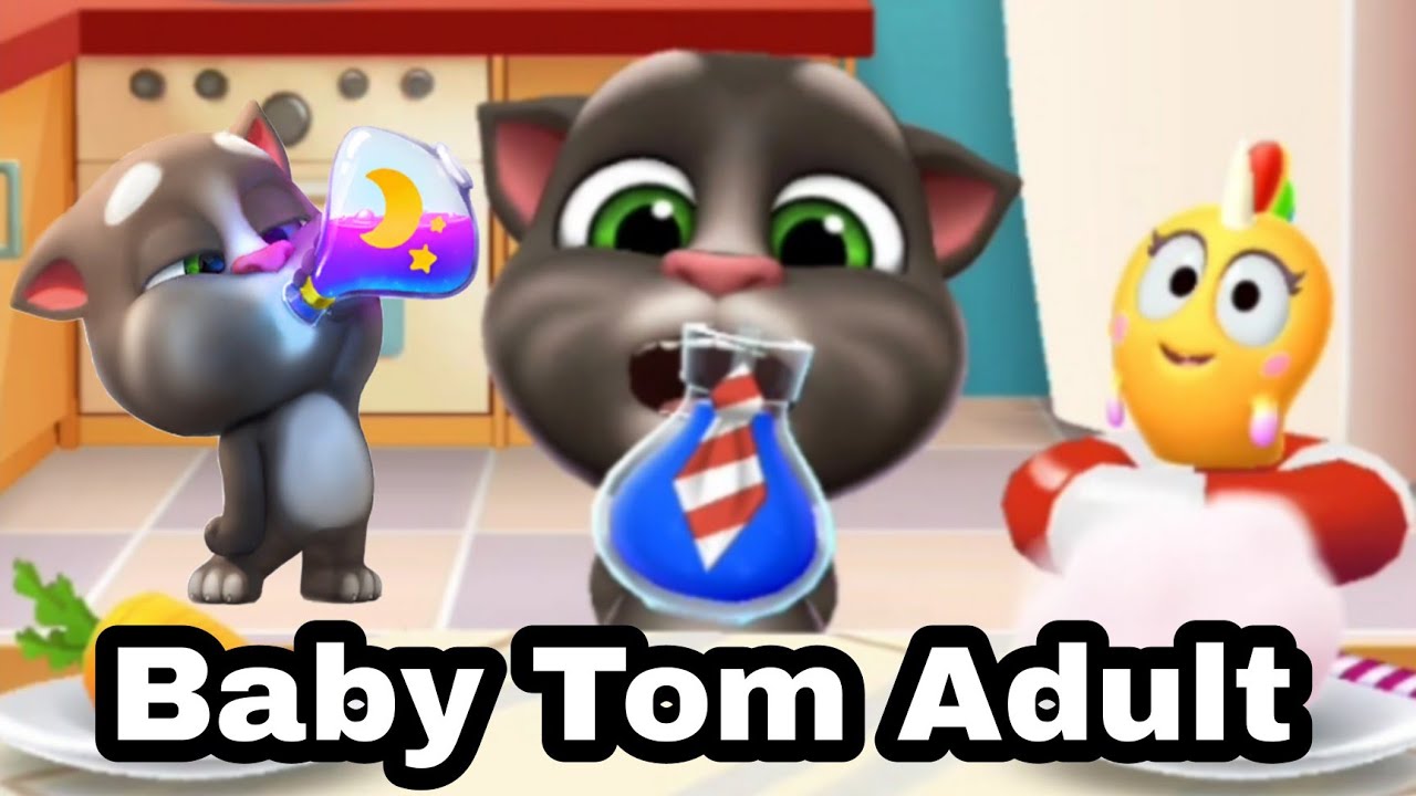 Baby Tom Adult Drinking Adult Potion My Talking Tom 2 Big Max | fr tom ...