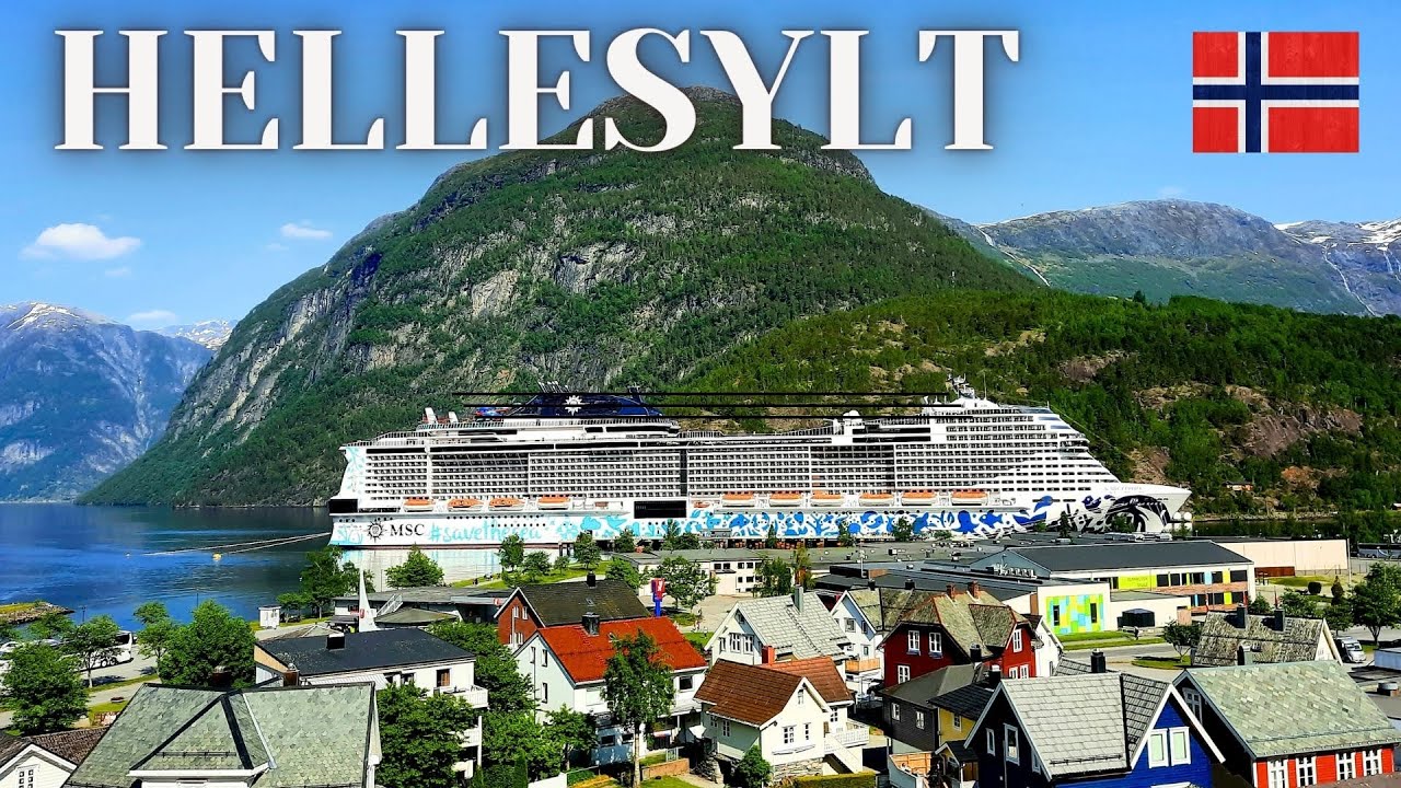 MSC EURIBIA in HELLESYLT - Norway cruise - WATERFALL - village tour ...