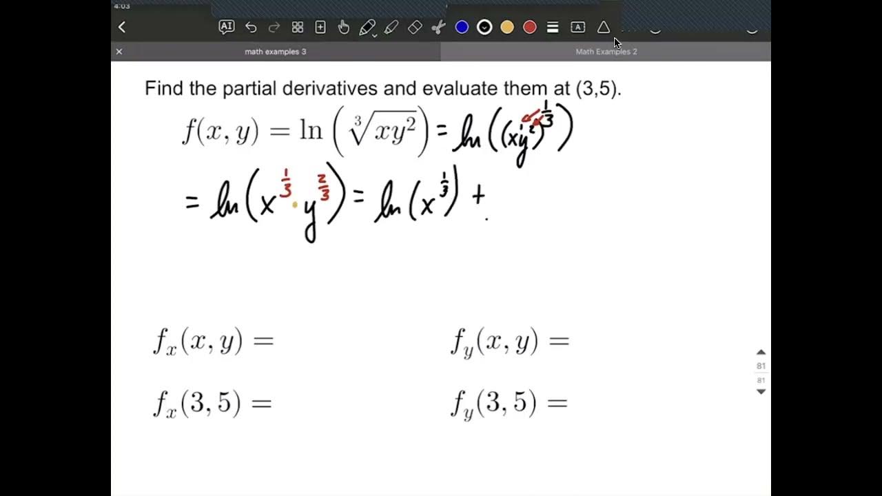 Partial Derivative Of Natural Logarithm Easy Way Using Log Properties partial-derivative-of-natural-logarithm-easy-way-using-log-properties