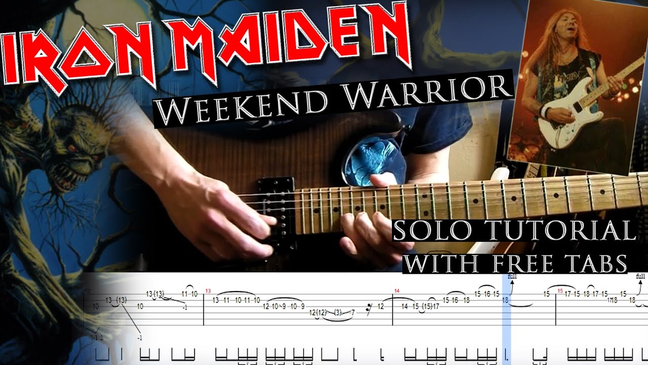 Iron Maiden - Weekend Warrior Dave Murray solo lesson (with tablatures ...