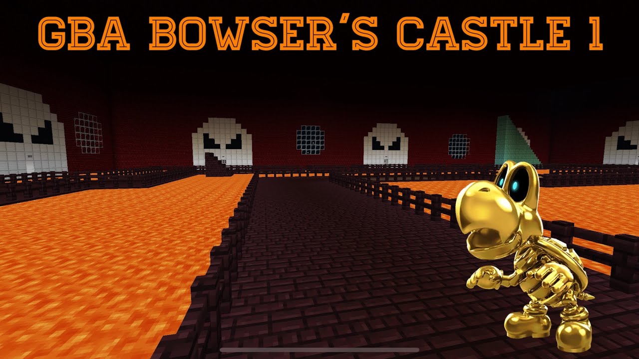 Mario Kart in Minecraft GBA Bowser’s Castle 1 - YouTube