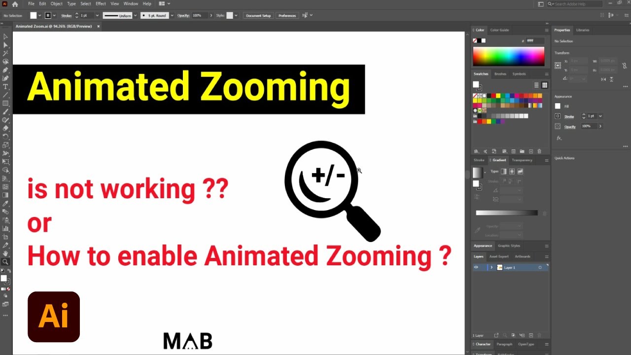 How to fix Animated zoom in Adobe illustrator 2022 Zoom in & out - YouTube