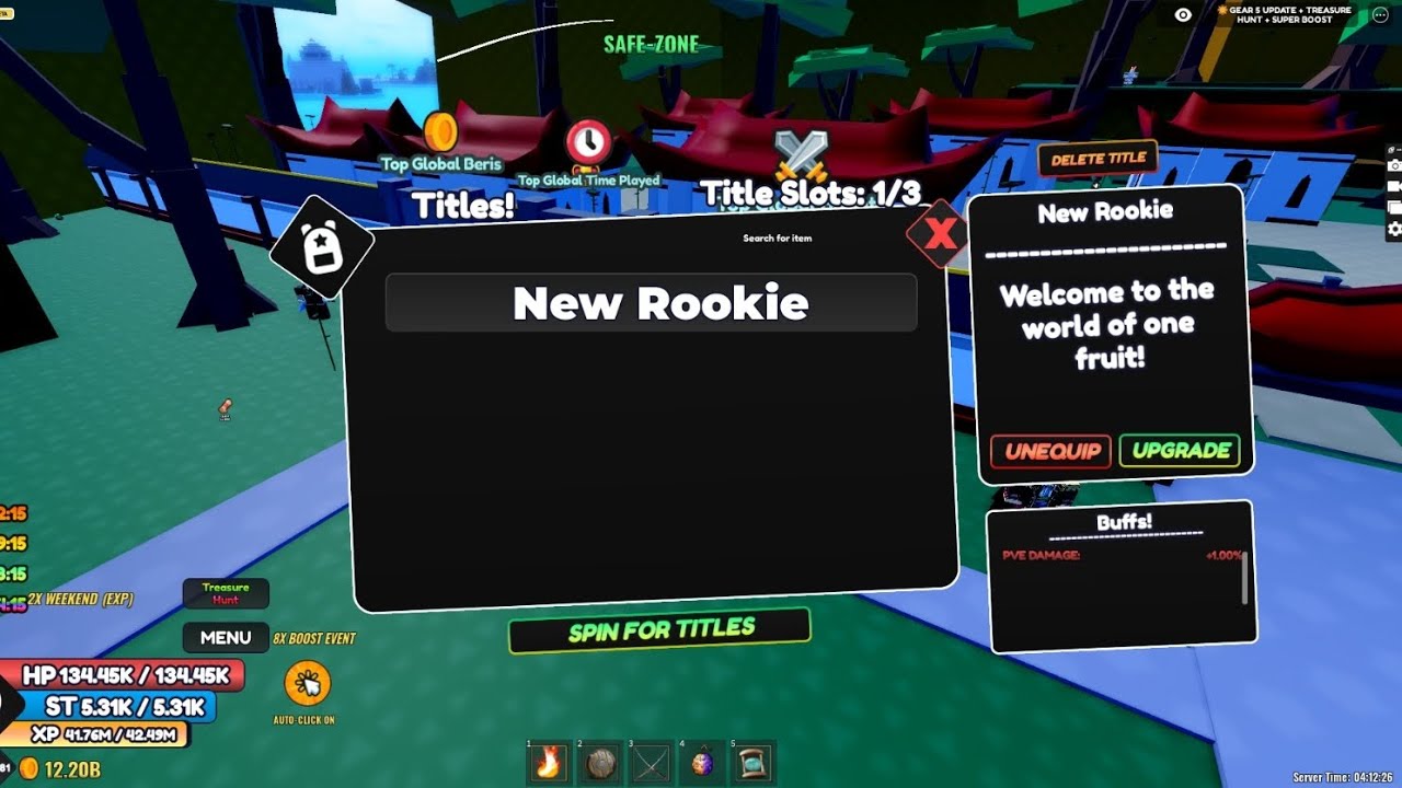 How To Equip Titles In Once Fruit Roblox | Title Guide In One Fruit ...