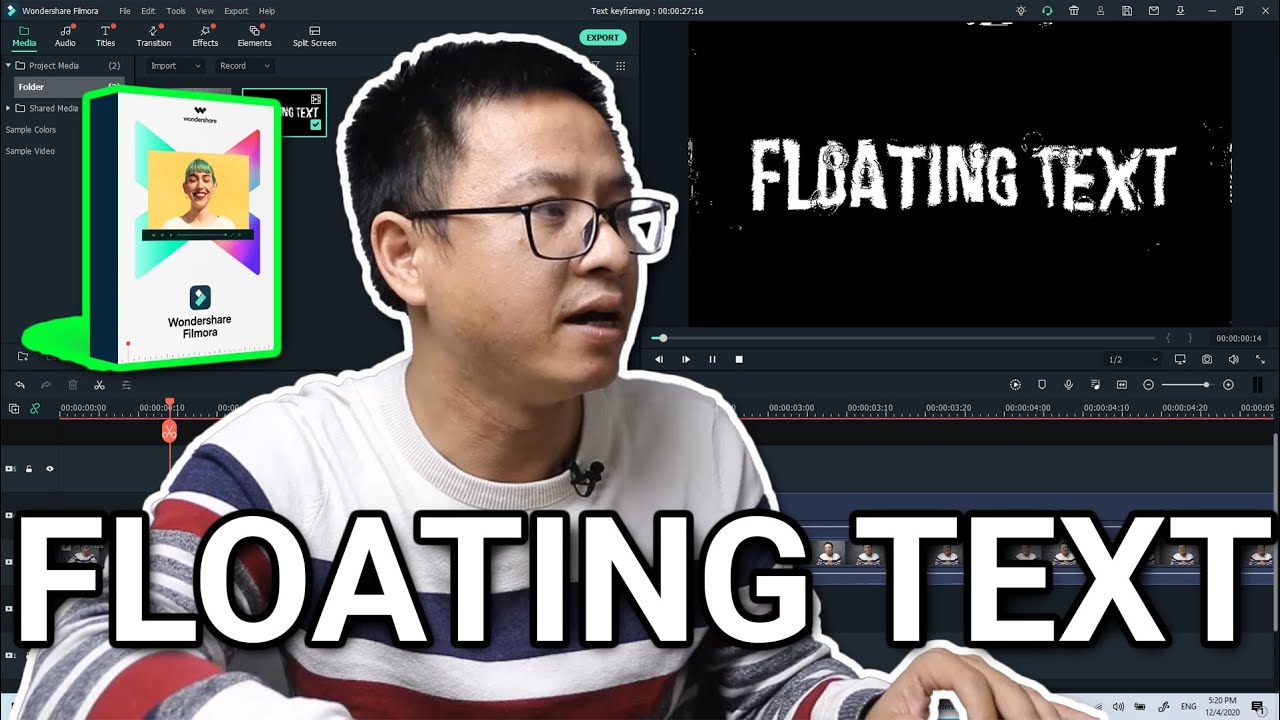 FLOATING Text Effect - Filmora X Tutorial - YouTube