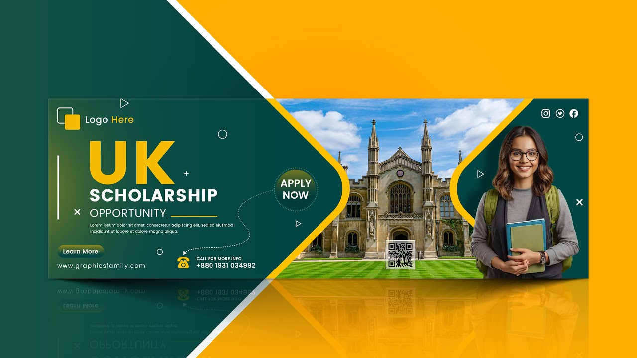 Higher education web banner design in photoshop tutorial - YouTube