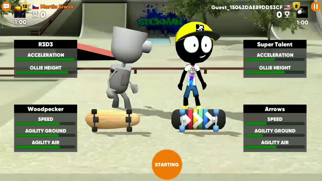 EASY WIN (STICKMAN SKATE BATTLE #1) - YouTube