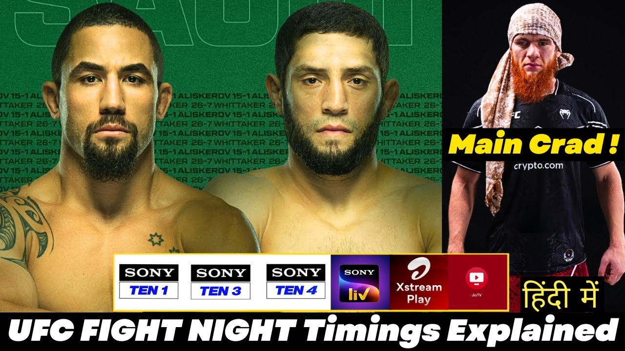 UFC Fight Night Timings and Where To Watch Fights ! Shara Bullet in ...