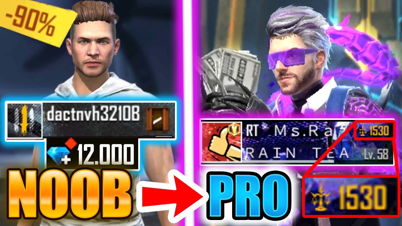 Free Fire new account to *PRO* gift - look how it became😱🔥 - YouTube