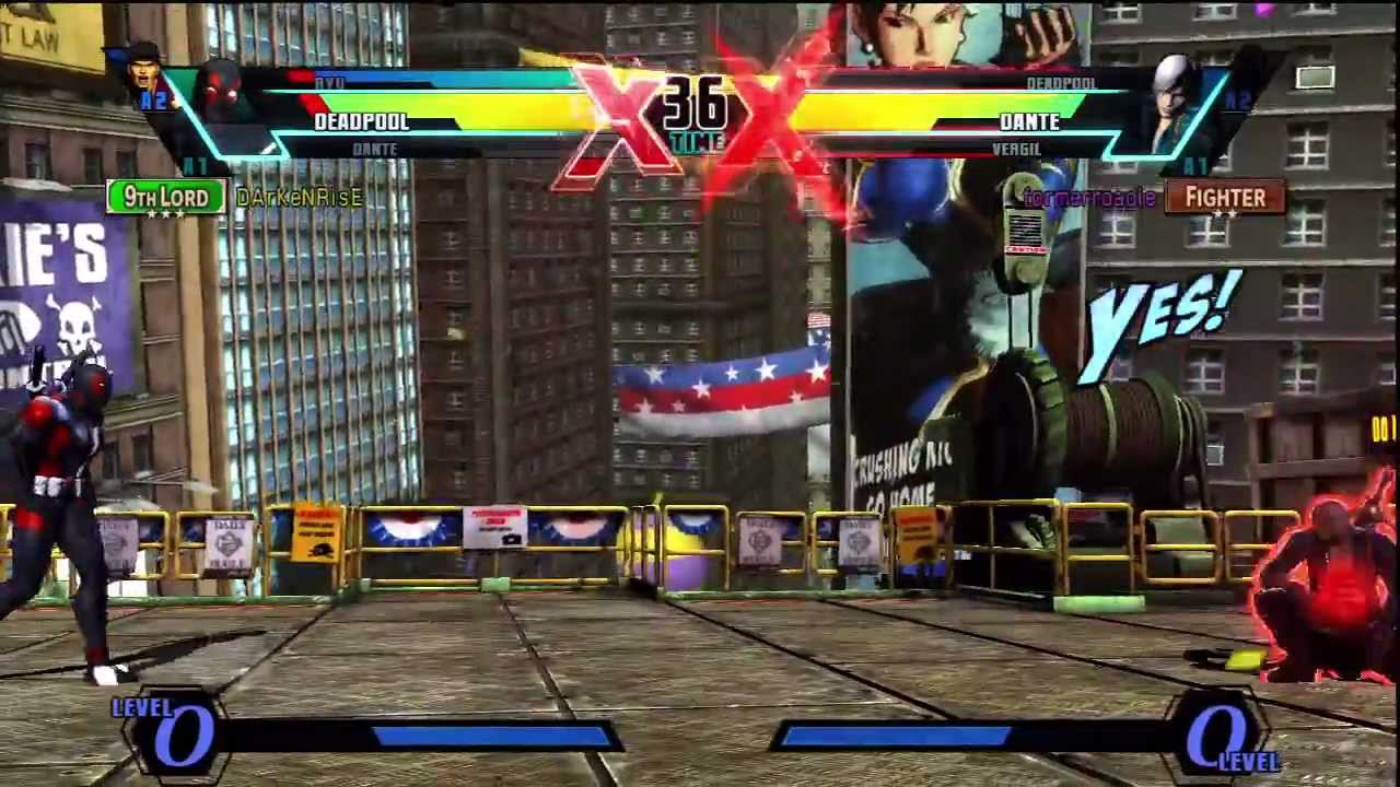 Ultimate Marvel vs capcom 3 (Dante, Deadpool, & Ryu) - YouTube